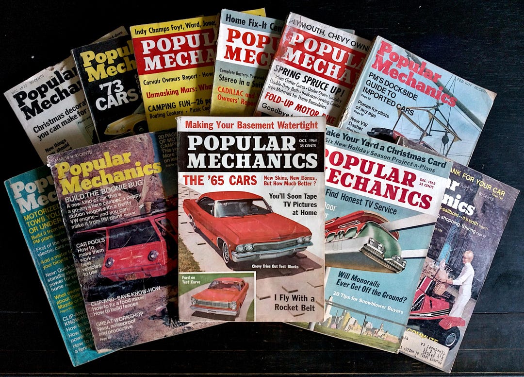 Vintage Popular Mechanics Magazines: 11 Vintage Magazines 1960's-70's ...