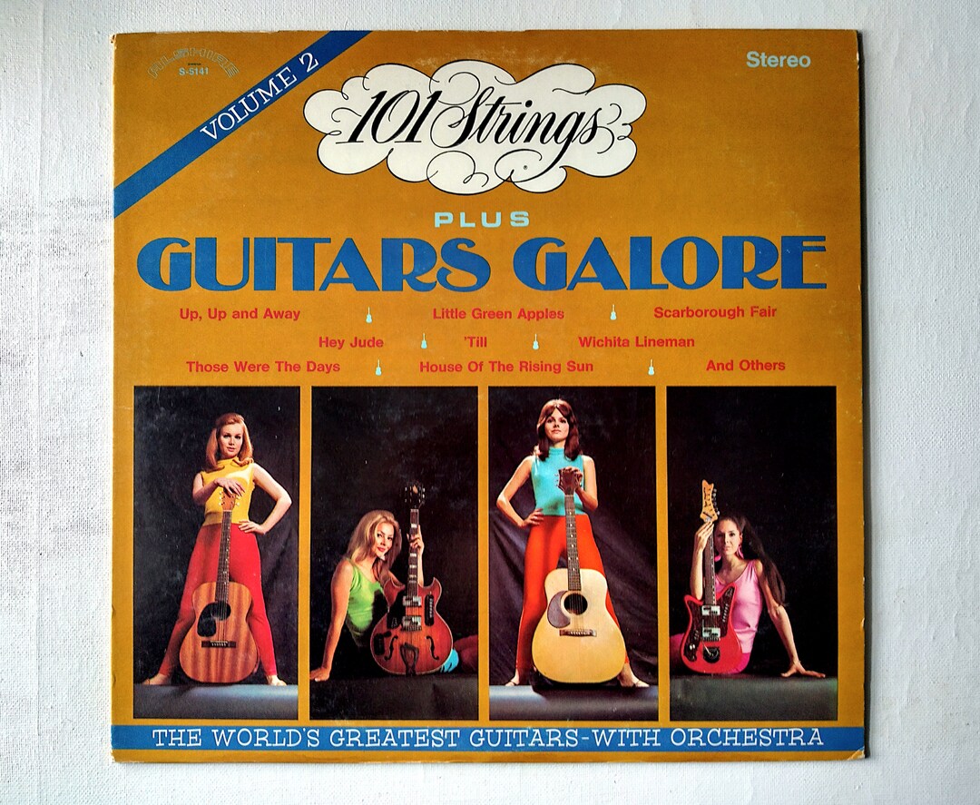 101 Strings Plus Guitars Galore Vol. 2- Vintage LP Record - 1969 ...