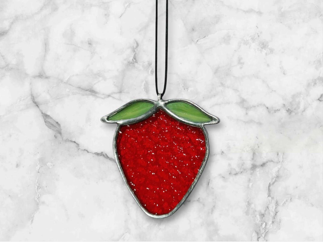 Stained Glass Strawberry - Etsy