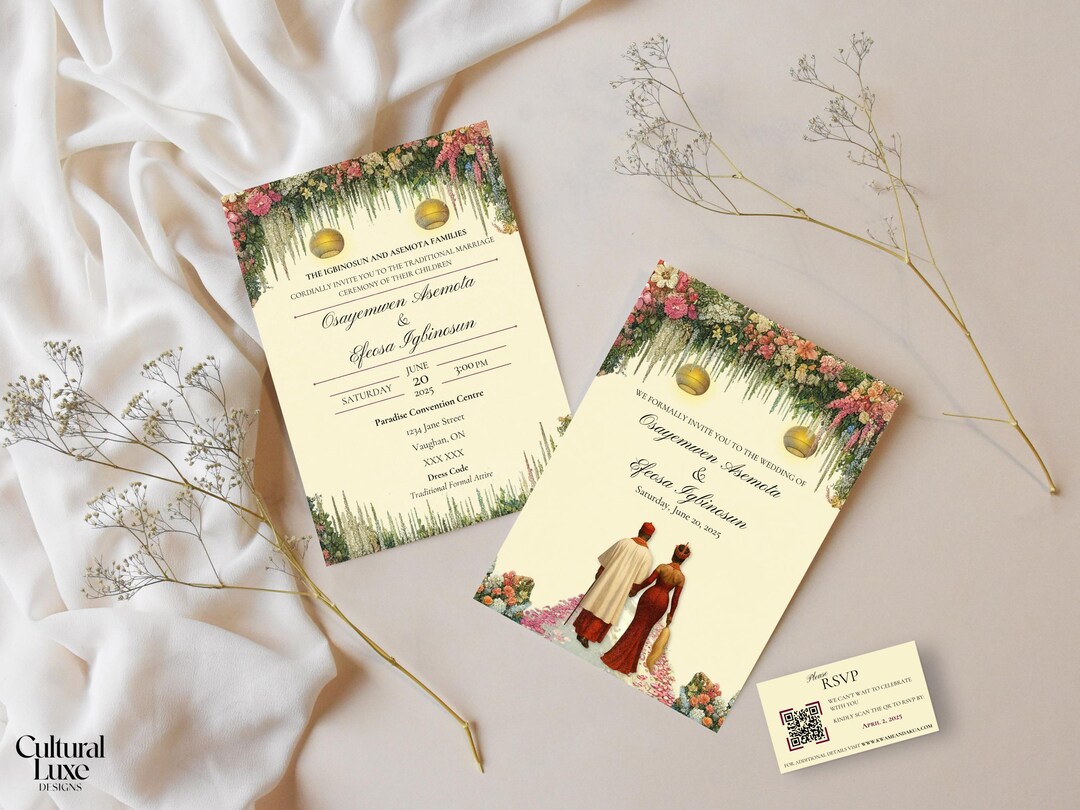 African Wedding Program, Wedding Invitation, Nigerian Traditional ...