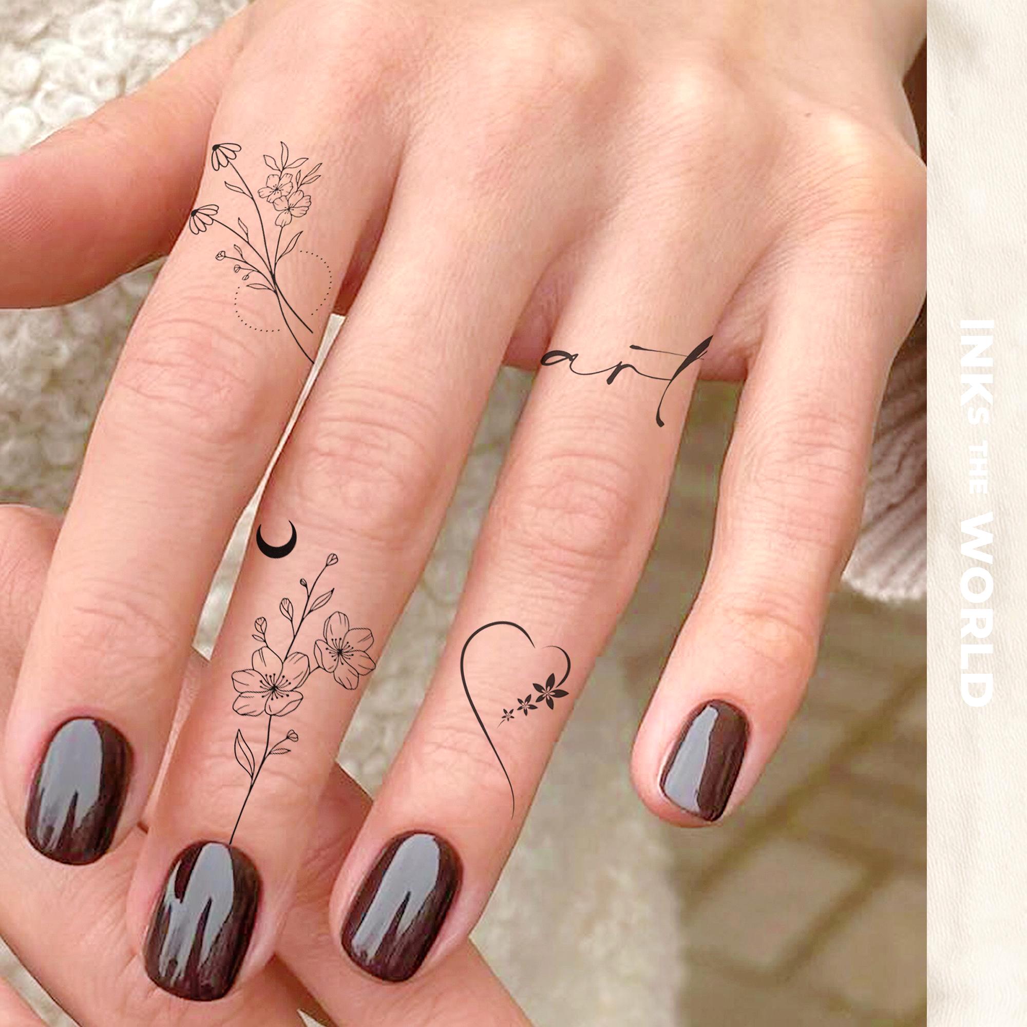 Fine line finger tattoos - Bronctattooaus.com