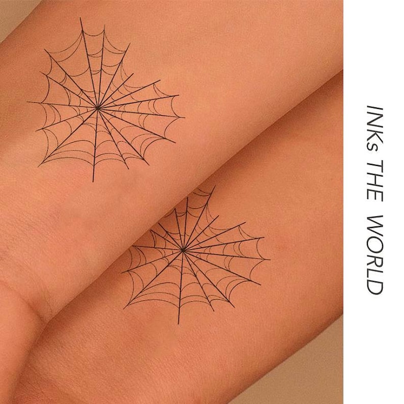 Spiderweb & Heart Temporary Tattoo – Gothic Fine Line Ink, Witchcore ...