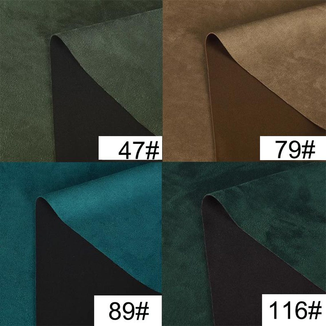 Green Faux Suede Fabric,stretch Suede Fabric, Thick Suedette Fabric ...