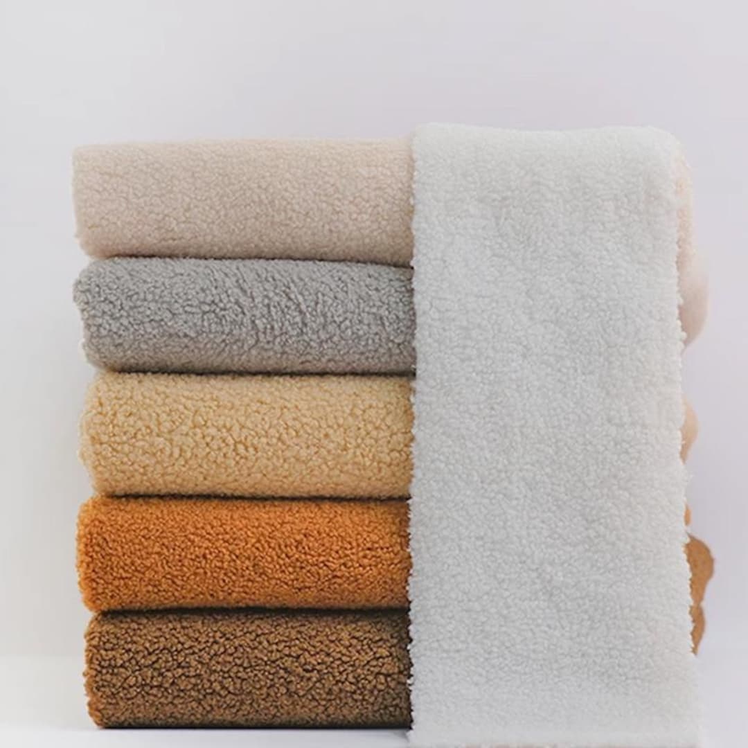 Teddy Plush Fabric, Sherpa Fabric, Fleece Fabric for Crafts, Toys, DIY ...