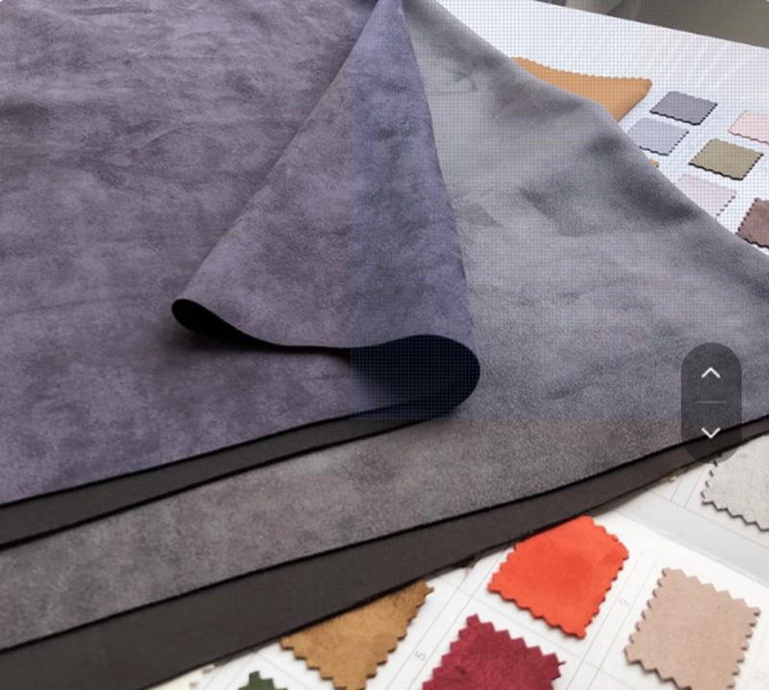 Gray Faux Suede Fabric,stretch Suede Fabric, Thick Suedette Fabric ...