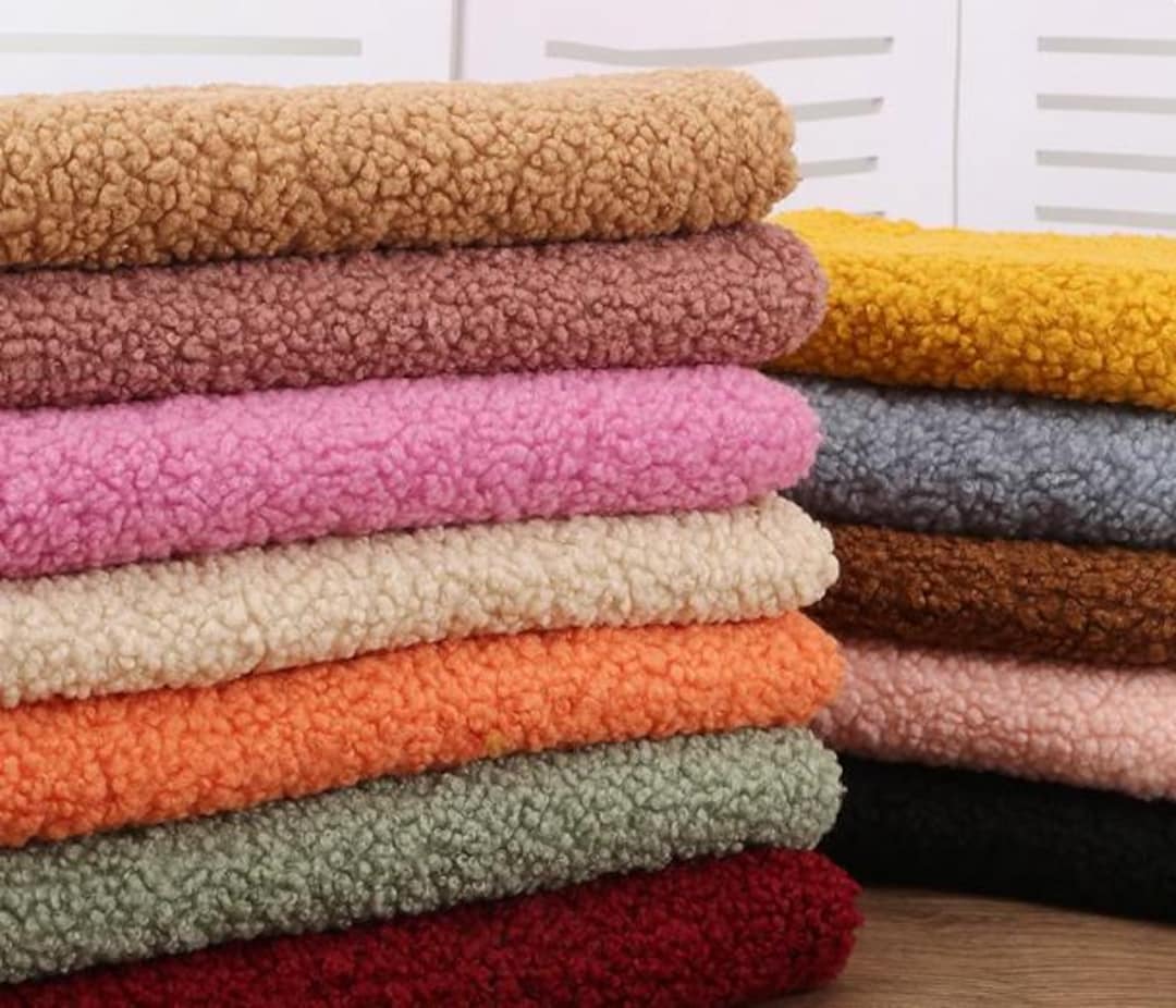Teddy Plush Fabric, Sherpa Fabric, Fleece Fabric for Crafts, Toys, DIY ...