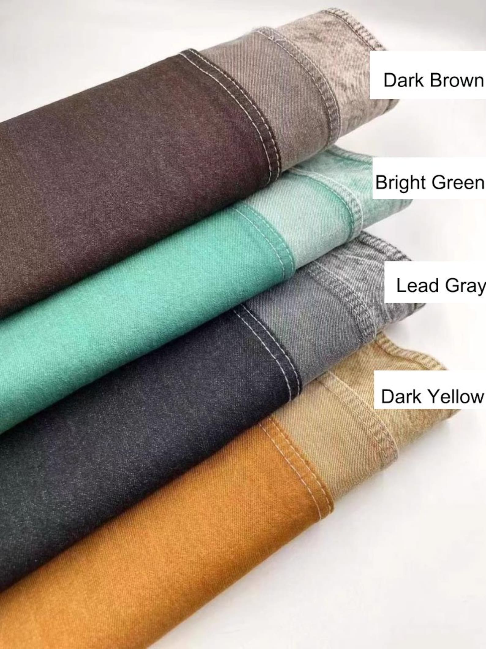 Colored Cotton Denim Fabric, Heavy Weight Denim Fabric, Thick Denim ...