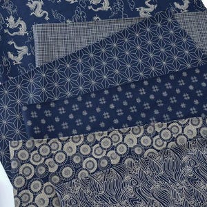 Japanese Fabric, Cotton Fabric, Sewing Fabric, Vintage Fabric, Blue ...