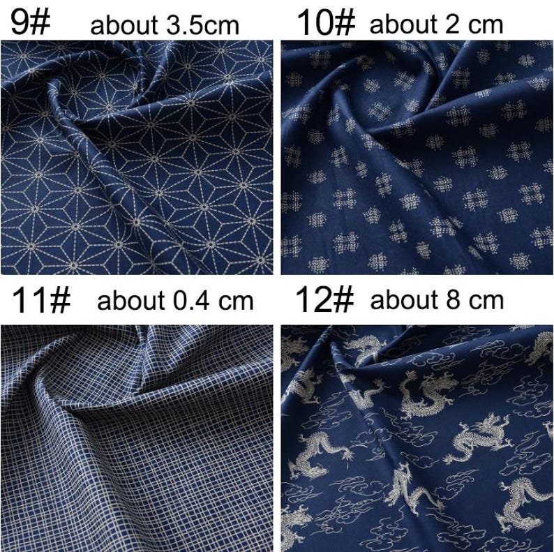 Japanese Fabric, Cotton Fabric, Sewing Fabric, Vintage Fabric, Blue ...