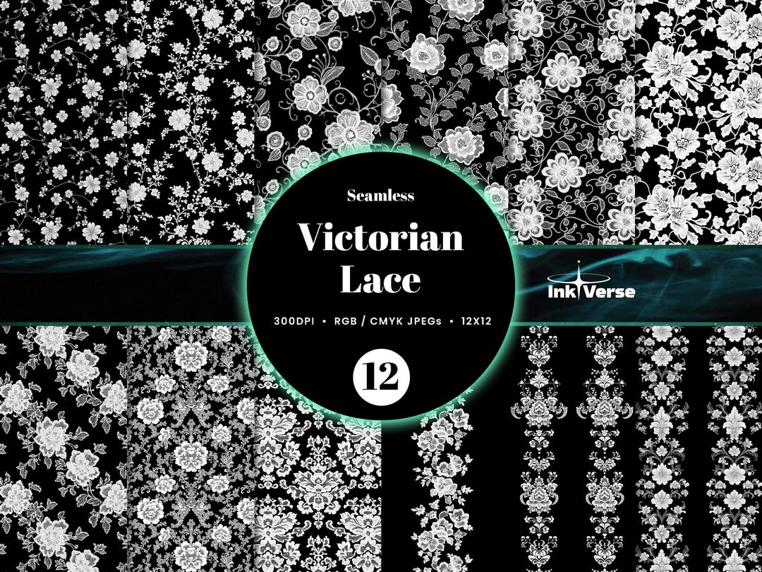 Victorian Lace Pattern | Elegant Vintage Seamless Digital Paper for ...