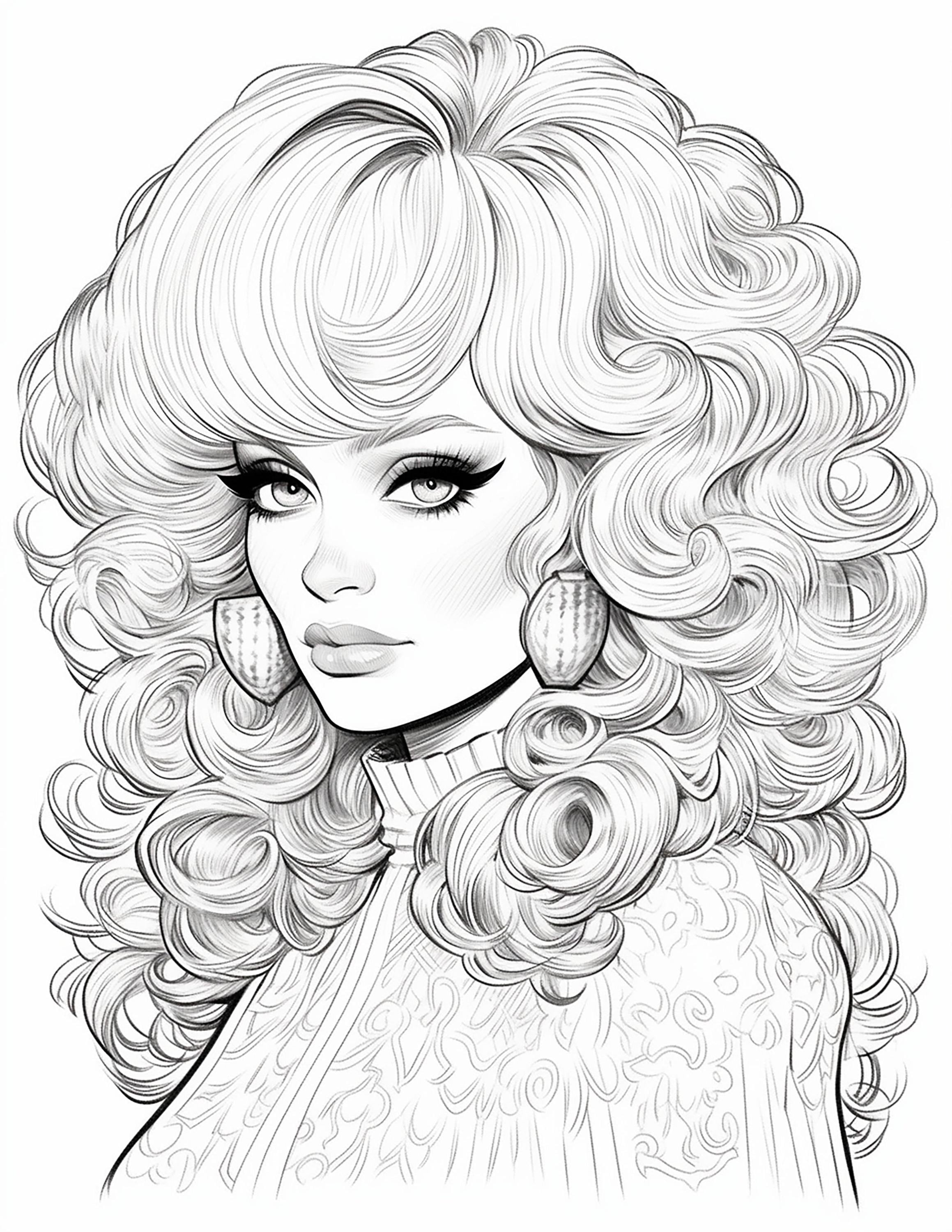 80s Fashion Girls: 100 Trendy Coloring Pages for Creativity and ...