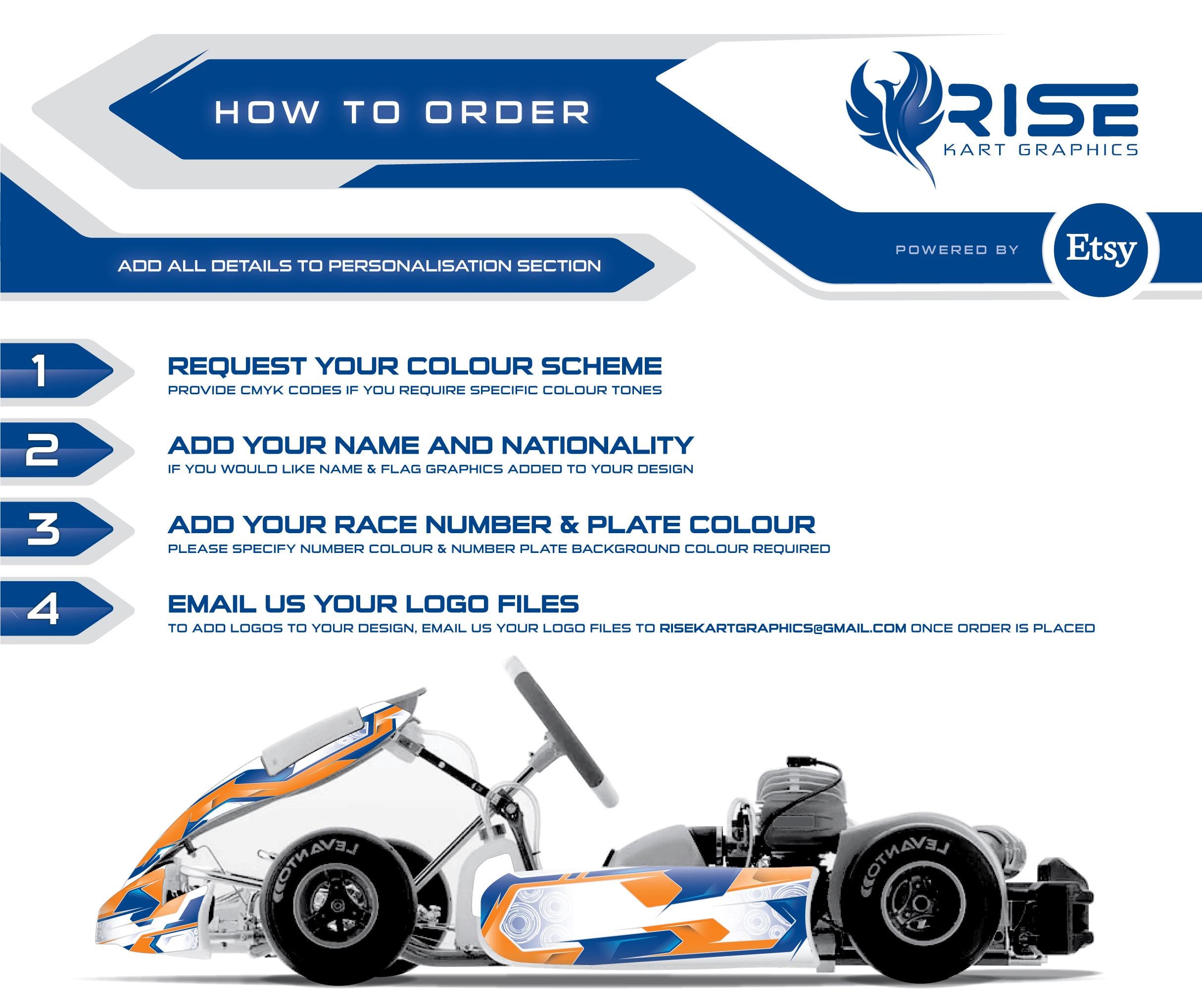 OTK M8 - Go Kart Racing Graphics Kit - Customisable to Suit Cadet Tony ...