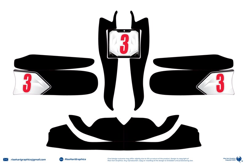 OTK M8 - Number Plate Decal Set - Fully Customisable - Suits Cadet Tony ...