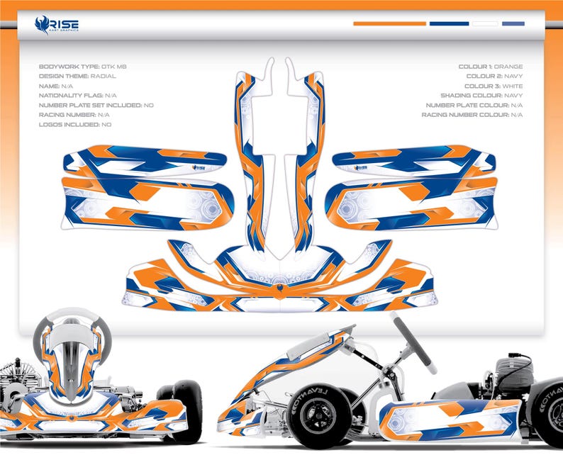 OTK M8 - Go Kart Racing Graphics Kit - Customisable to Suit Cadet Tony ...