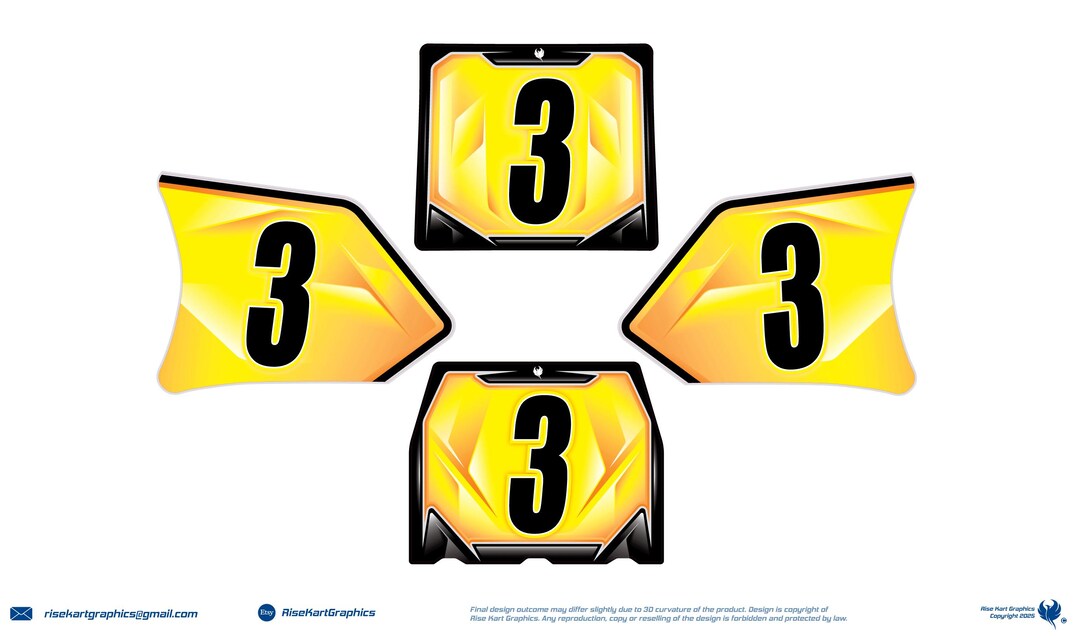 OTK M7 & M6 - Number Plate Decal Set - Fully Customisable - Suits ...