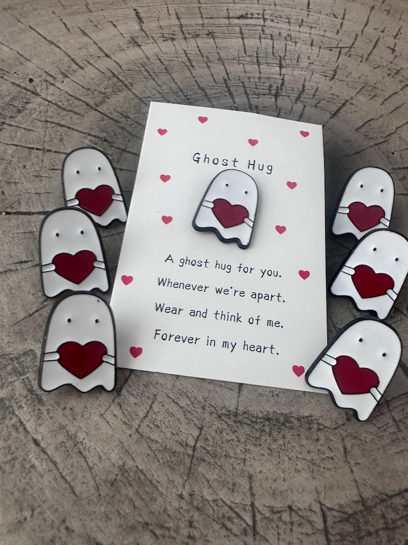 Halloween Ghost Pocket Hug Pin: Keepsake Gift With Card - Etsy