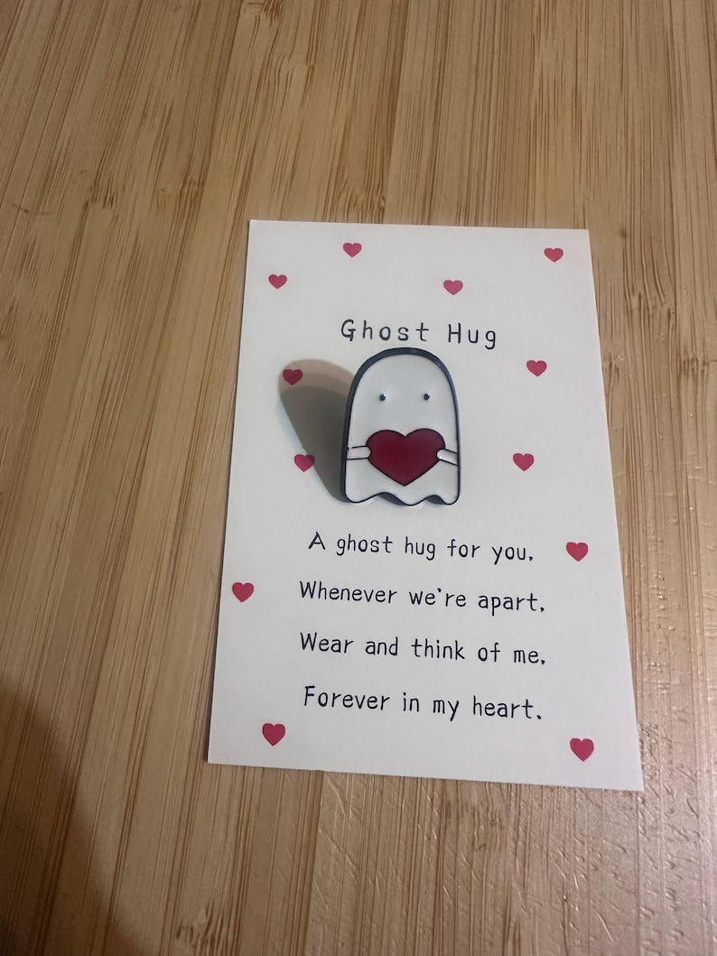 Halloween Ghost Pocket Hug Pin: Keepsake Gift With Card - Etsy