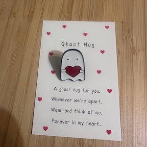 Halloween Ghost Pocket Hug Pin: Keepsake Gift With Card - Etsy