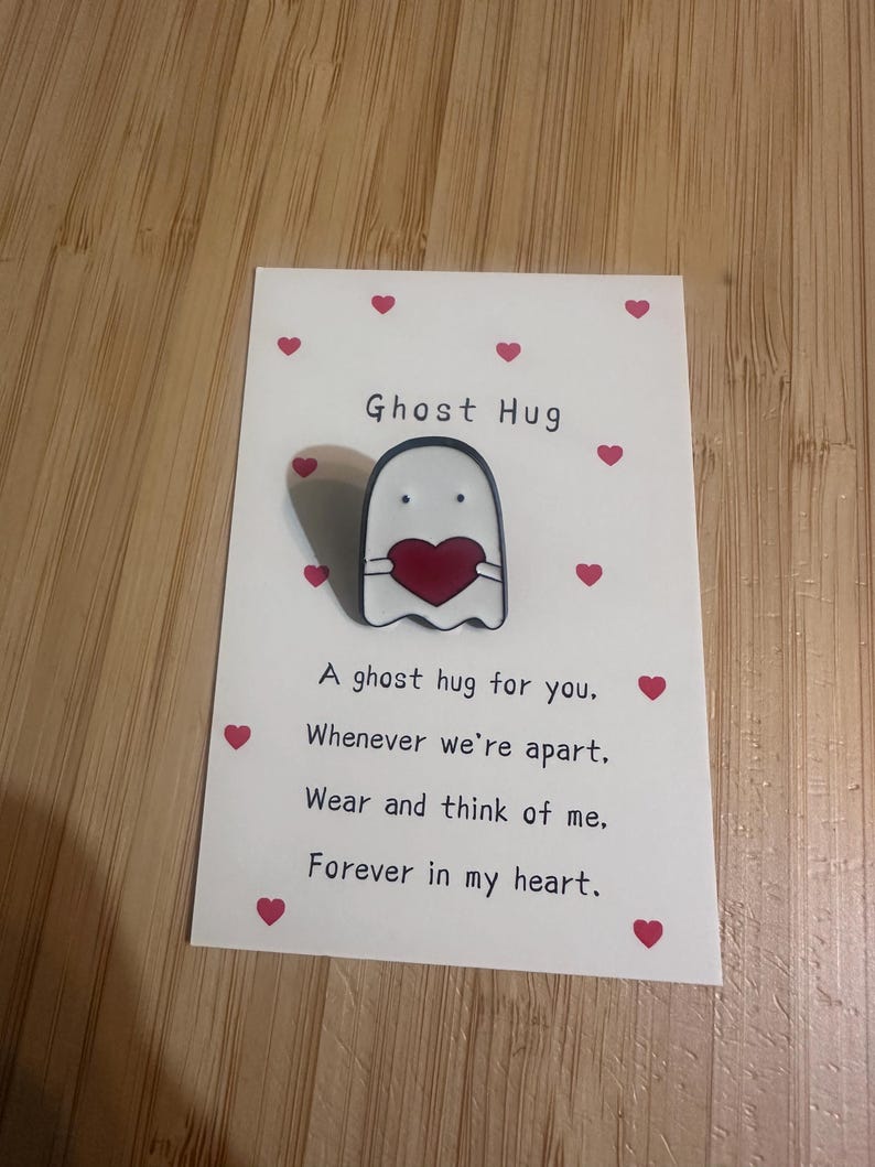 Halloween Ghost Pocket Hug Pin: Keepsake Gift With Card - Etsy