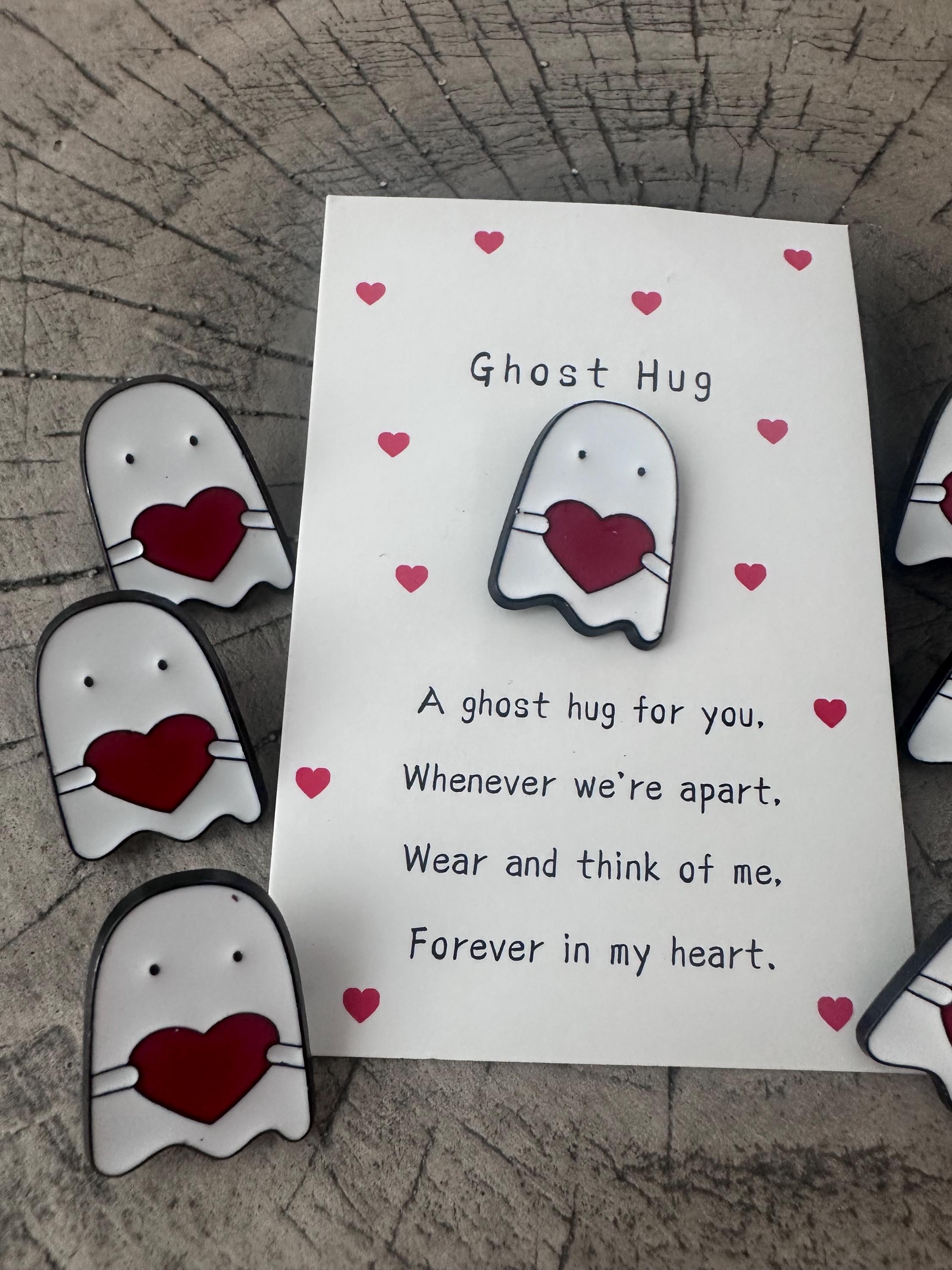 Halloween Ghost Pocket Hug Pin: Keepsake Gift With Card - Etsy