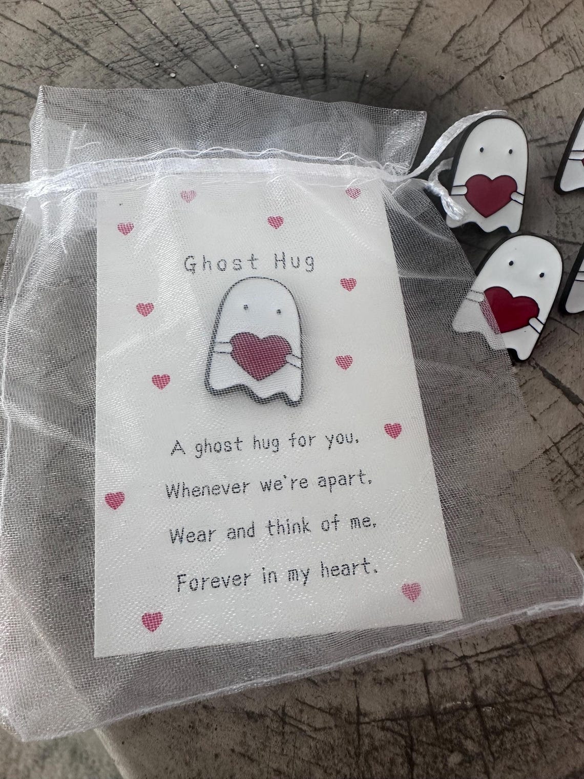 Halloween Ghost Pocket Hug Pin: Keepsake Gift With Card - Etsy