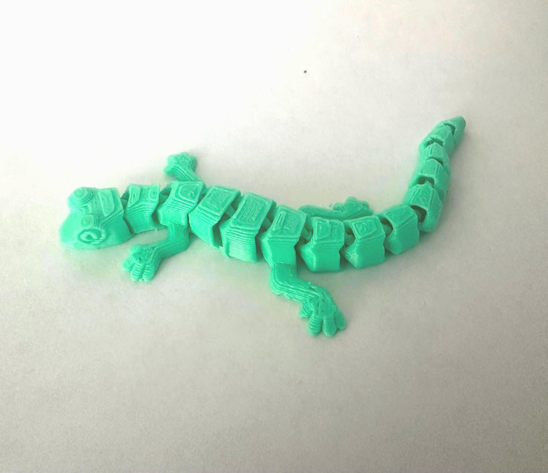 3D Printed Articulated Lizard: Movable Reptile Toy, Party Favor - Etsy