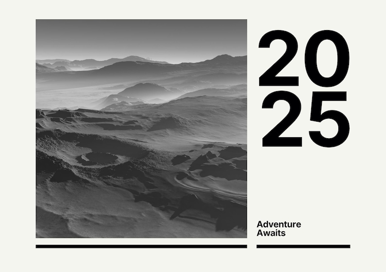 2025 Calendar (landscape Theme) - Etsy