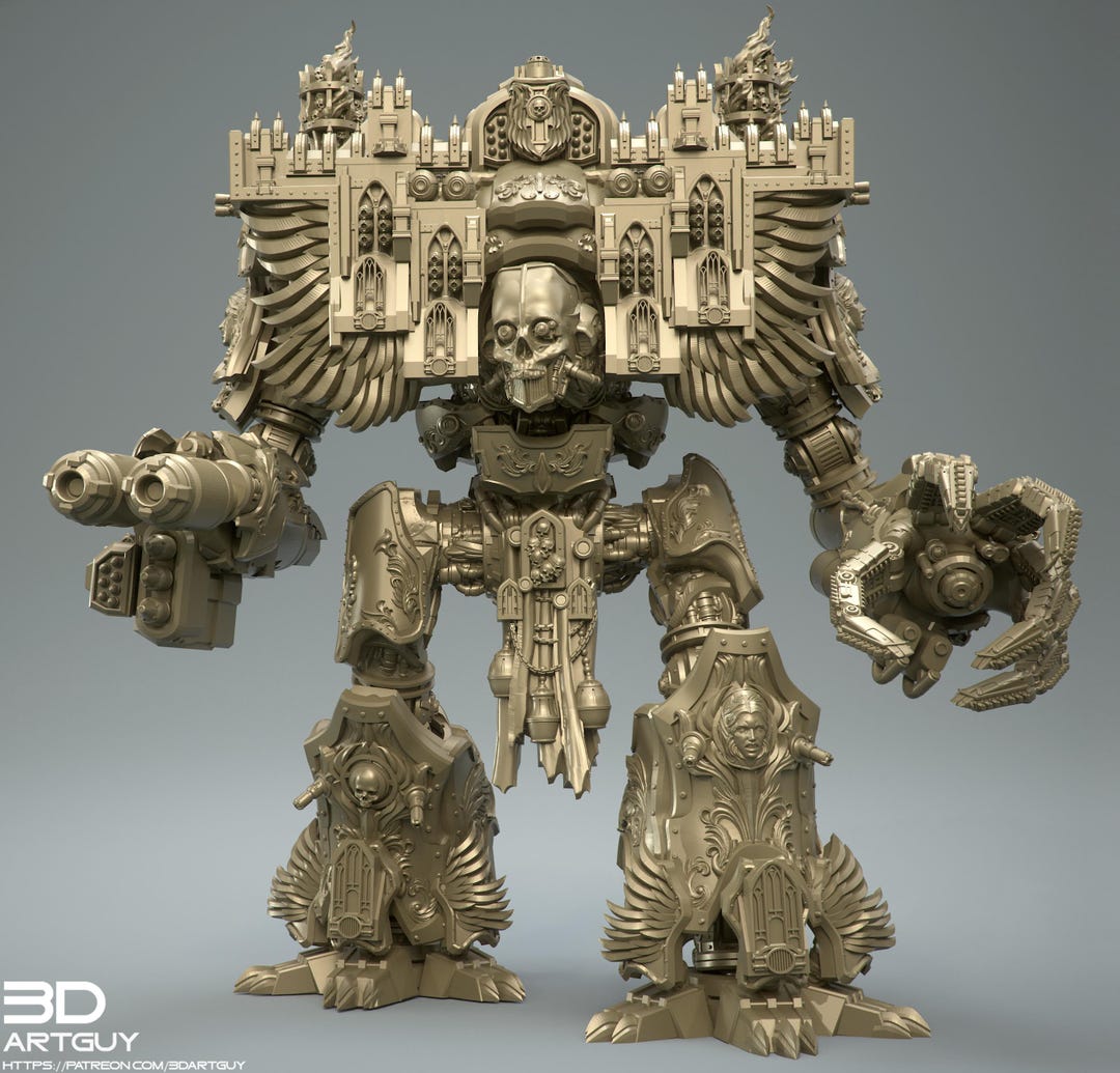 The Walking Cathedral – Modular Weapons & Multiple Sizes {by 3dartguy ...