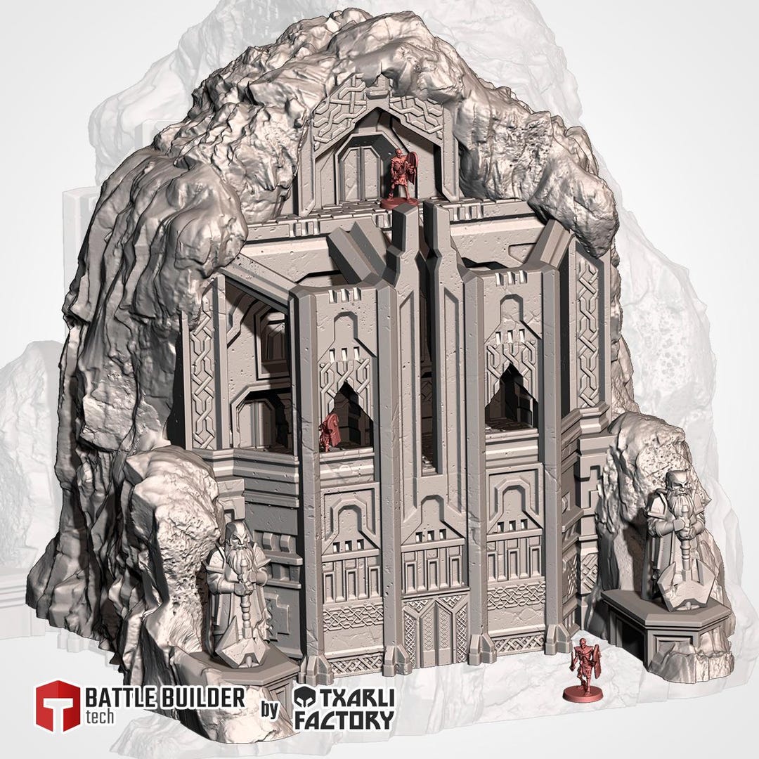 Dwarven Mountain Terrain - Openable Panels, Rocky Cliff Details - Etsy