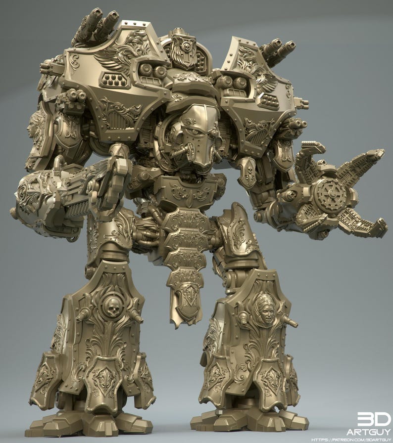 The Walking Cathedral – Modular Weapons & Multiple Sizes {by 3dartguy ...