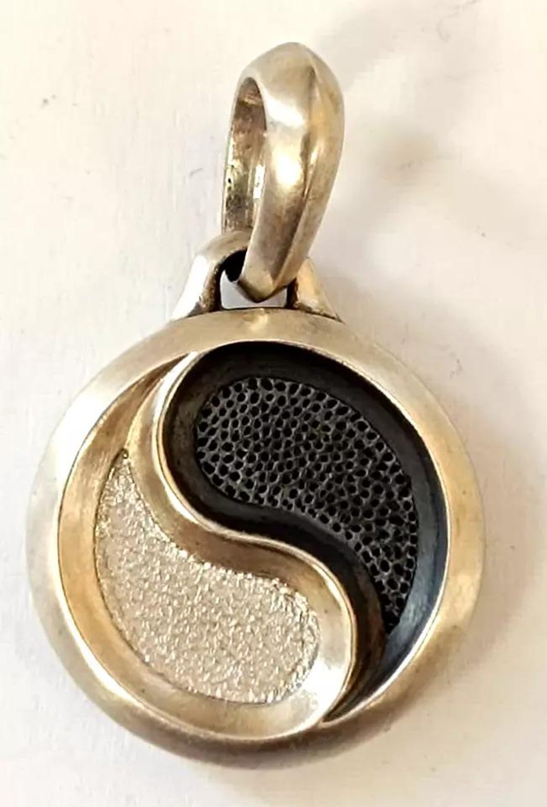 David Yurman Yin & Yang Amulet Enhancer Black Sterling Silver 925 - Etsy