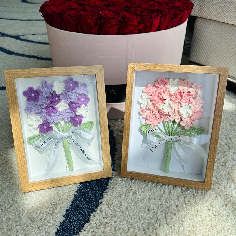 Crochet 3d Frame Flower - Etsy