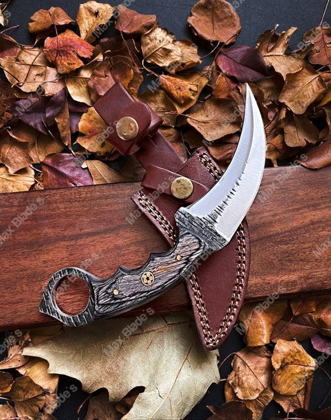 Hand Forged Fixed Blade KARAMBIT Knife, Handmade Personalized Karambit ...