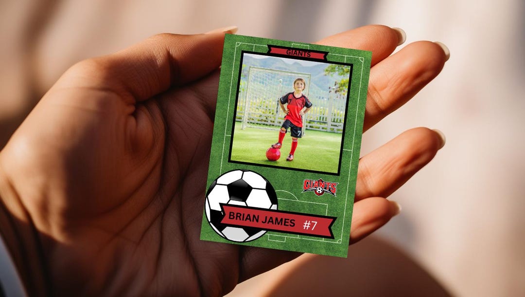 Soccer/any Sport Player Card Template, Easy to Customize on Canva - Etsy
