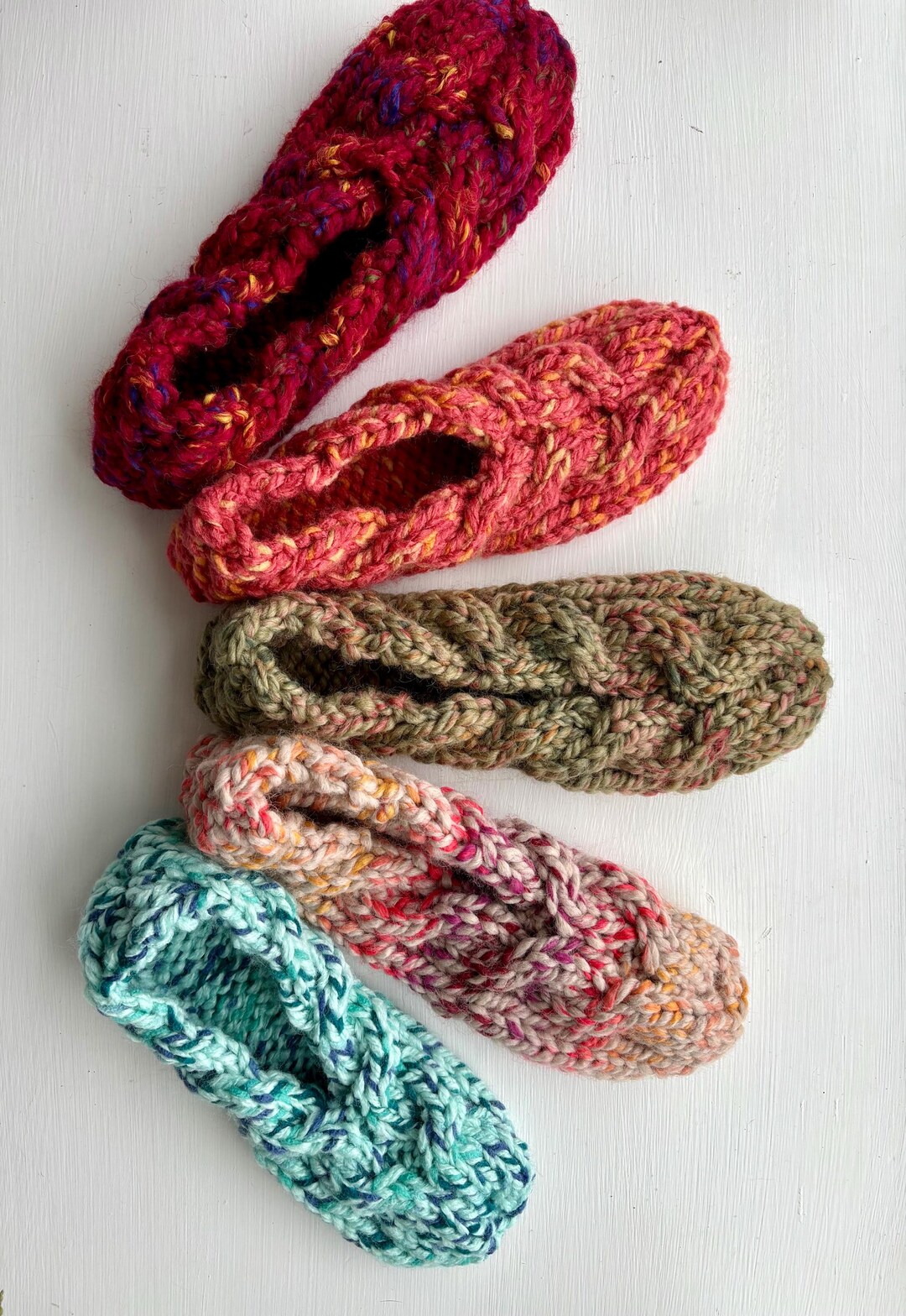 Cozy Cable Knit Slippers - Etsy