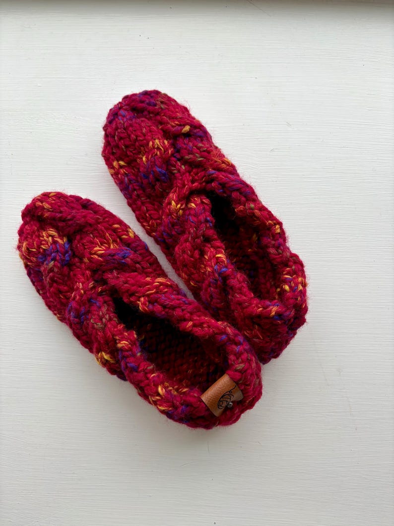 Cozy Cable Knit Slippers - Etsy