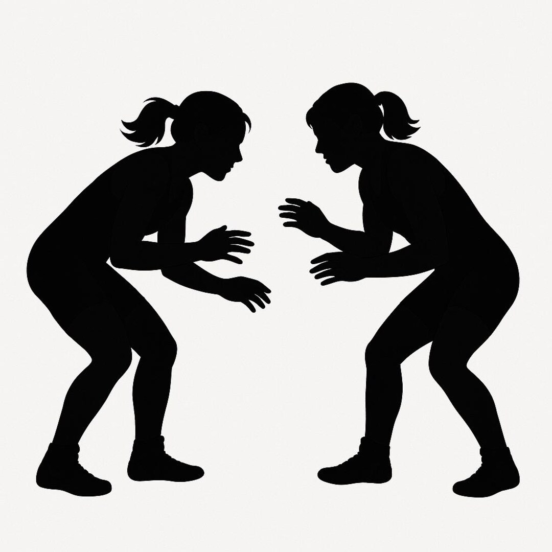 Girls Wrestling Silhouette Pngs – Instant Digital Downloads - Etsy