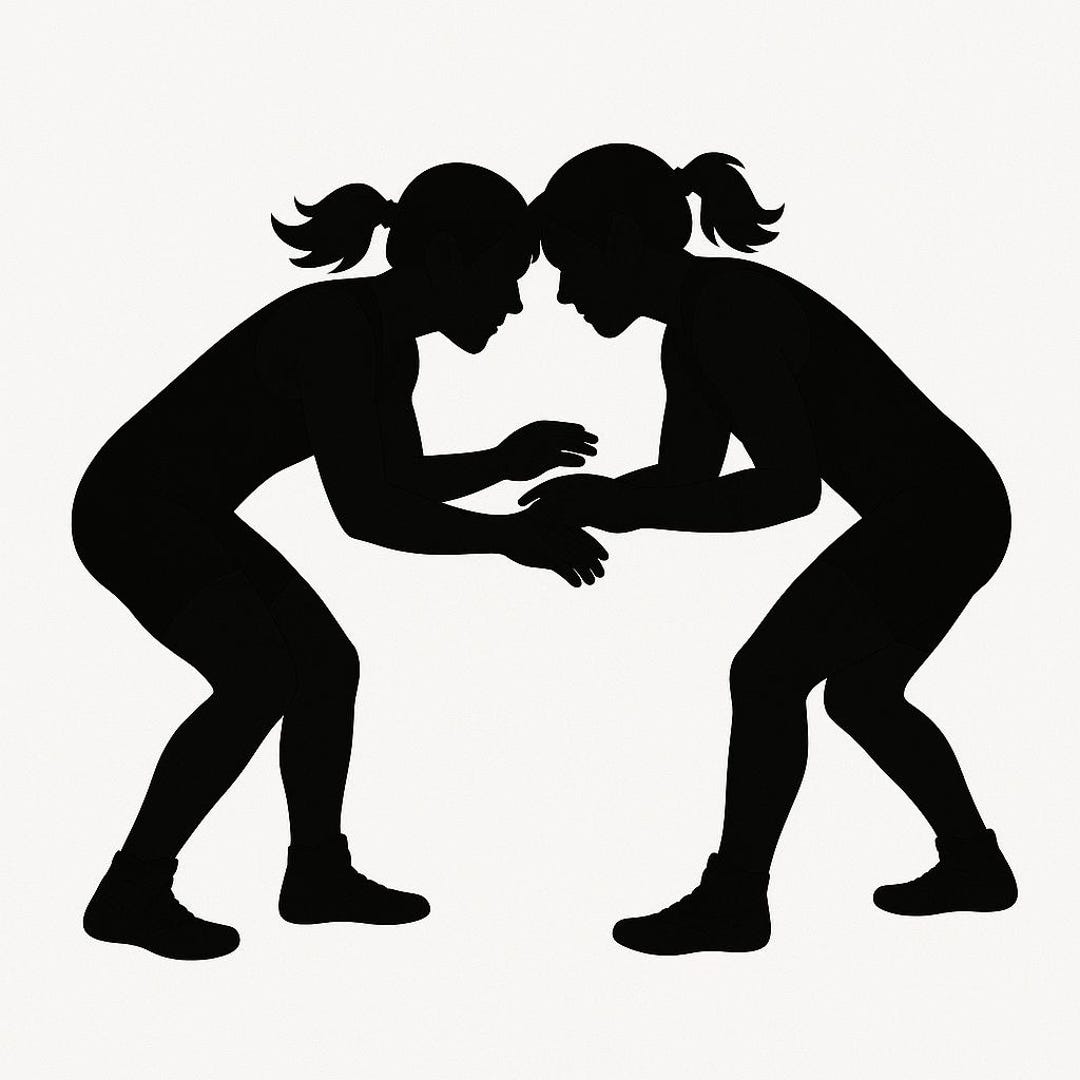 Girls Wrestling Silhouette Pngs – Instant Digital Downloads - Etsy