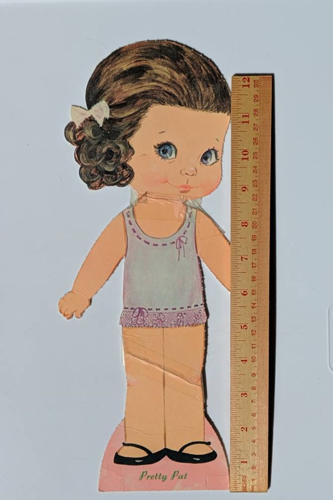 Vintage Paper Doll Pretty Pat 13 in Tall With 12 Clothes Outfits - Etsy