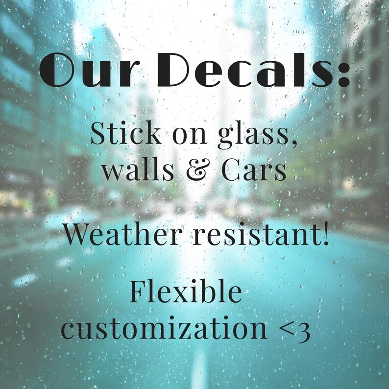 Custom Vinyl Lettering Decal Sticker Indoor and Outdoor – Choose Fonts ...