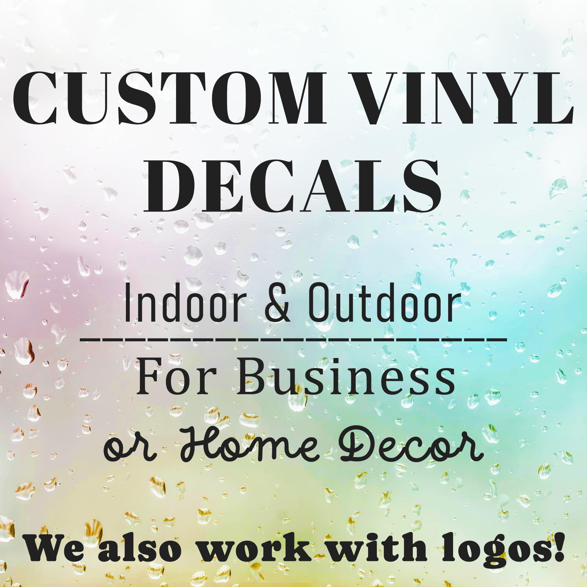 Personalized Vinyl Lettering Decal – Custom Logo & Name Stickers - Etsy