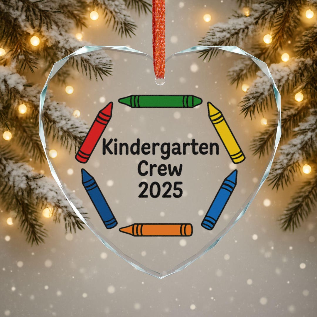Kindergarten Crew Ornament 2025 | Teacher Gift | Classroom Ornament ...