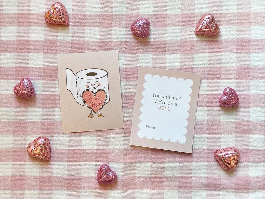Printable Valentine's Day Tag: 'hey There Sweet Cheeks' Toilet Paper ...