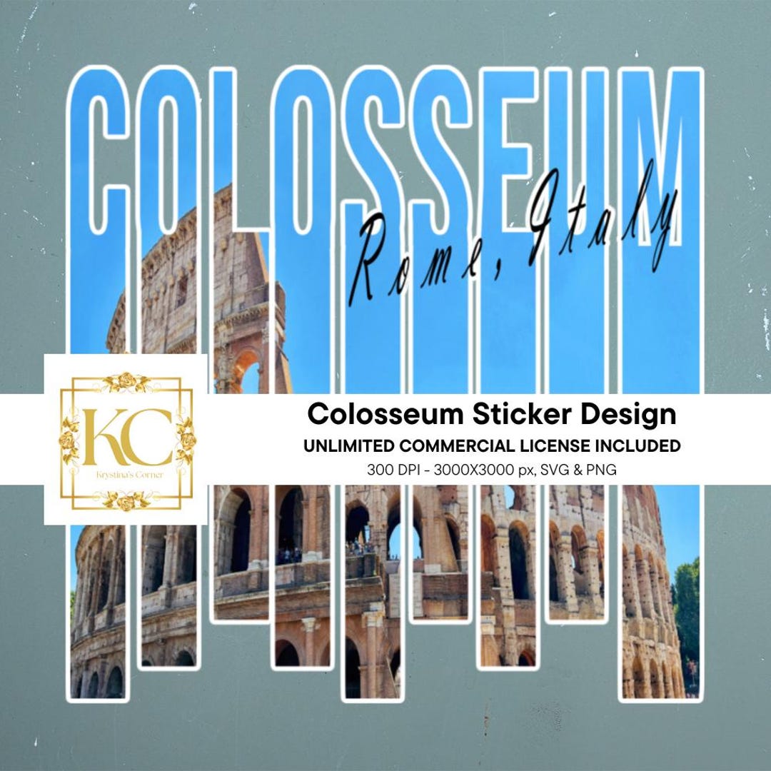 Colosseum Rome Sticker | Original Travel Sticker | Italy Souvenir ...