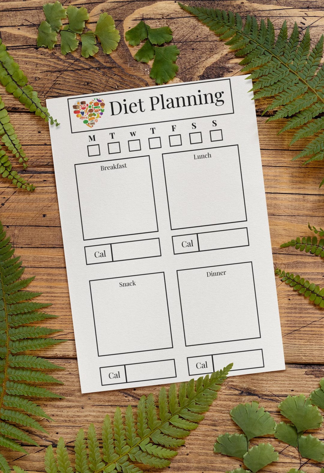 Editable Canva Minimalist Diet Planner - Etsy