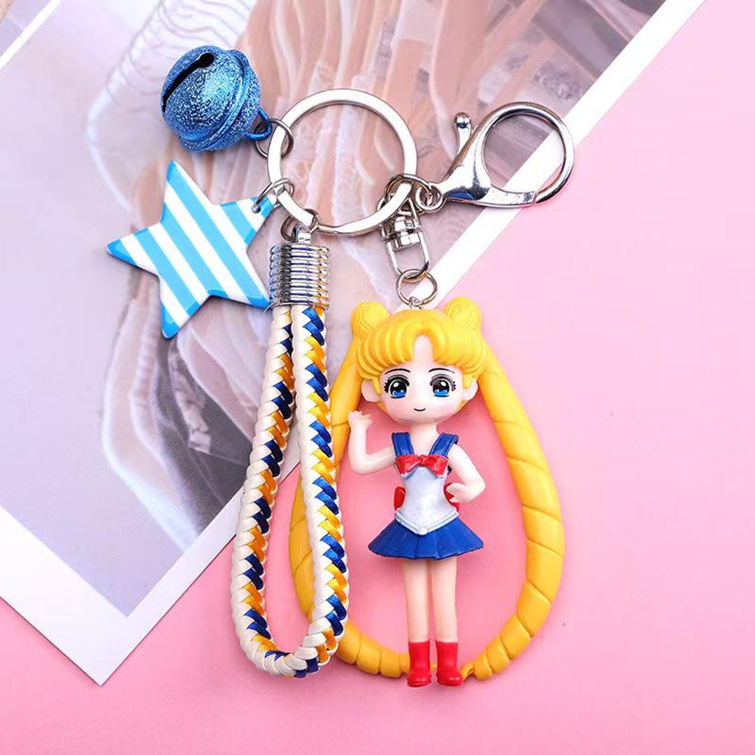 Cute Cartoon Girl Warrior Hatsune Miku Keychain Hanging Rope Bag ...