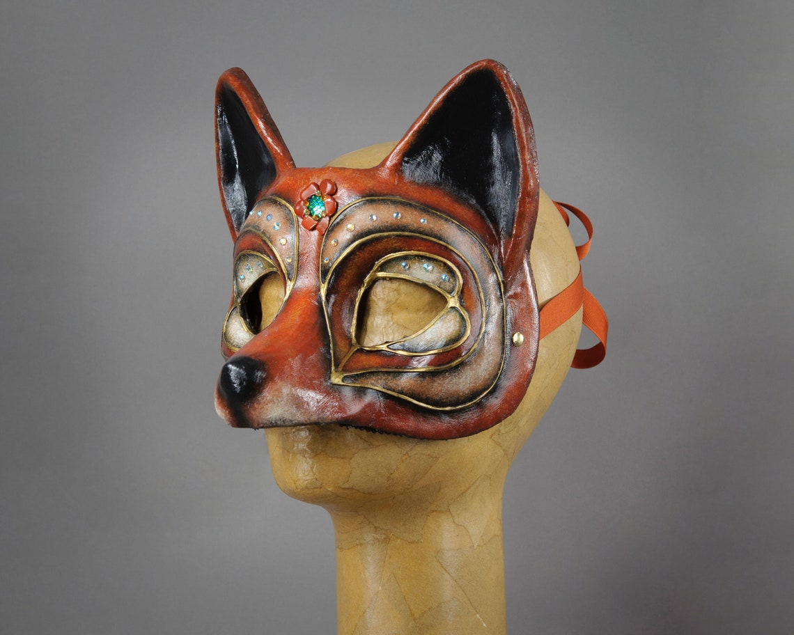 Cross Fox Masquerade Mask. Carnival/mardi Gras, Masquerade, Woodland ...