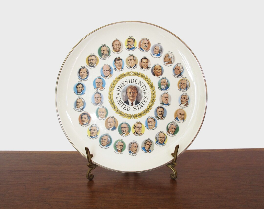Vintage Presidents Plate Souvenir Dish With Carter in Center - Etsy