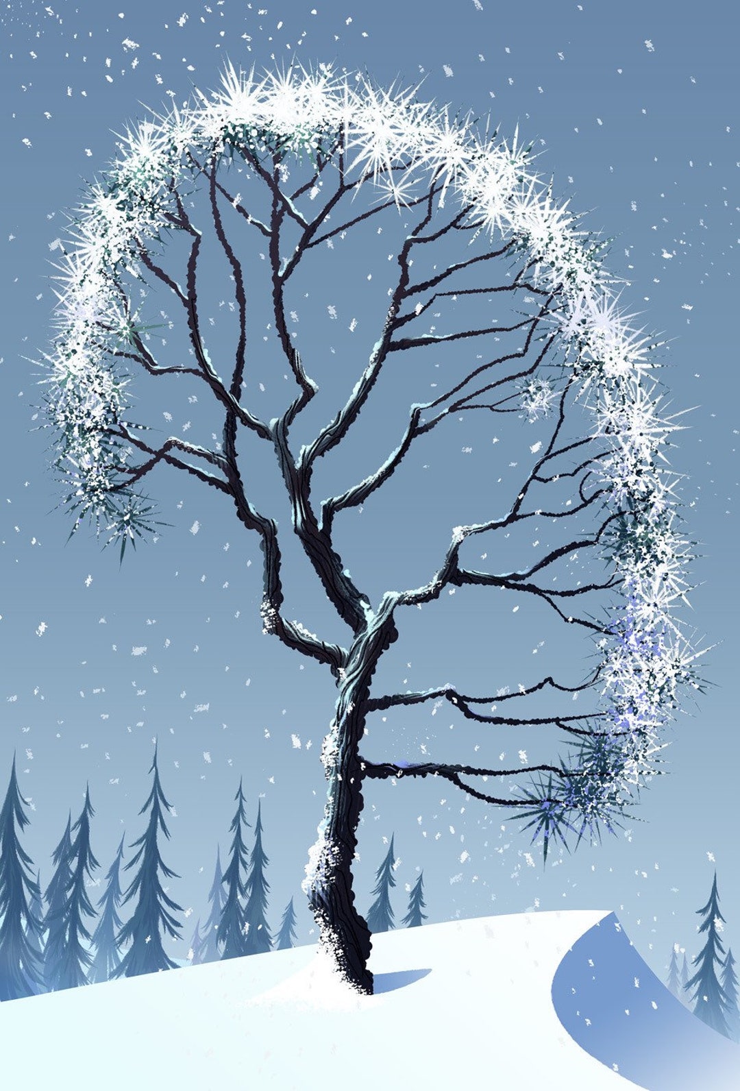 Tree Series: Winter Tree - Limited Edition Print - Etsy