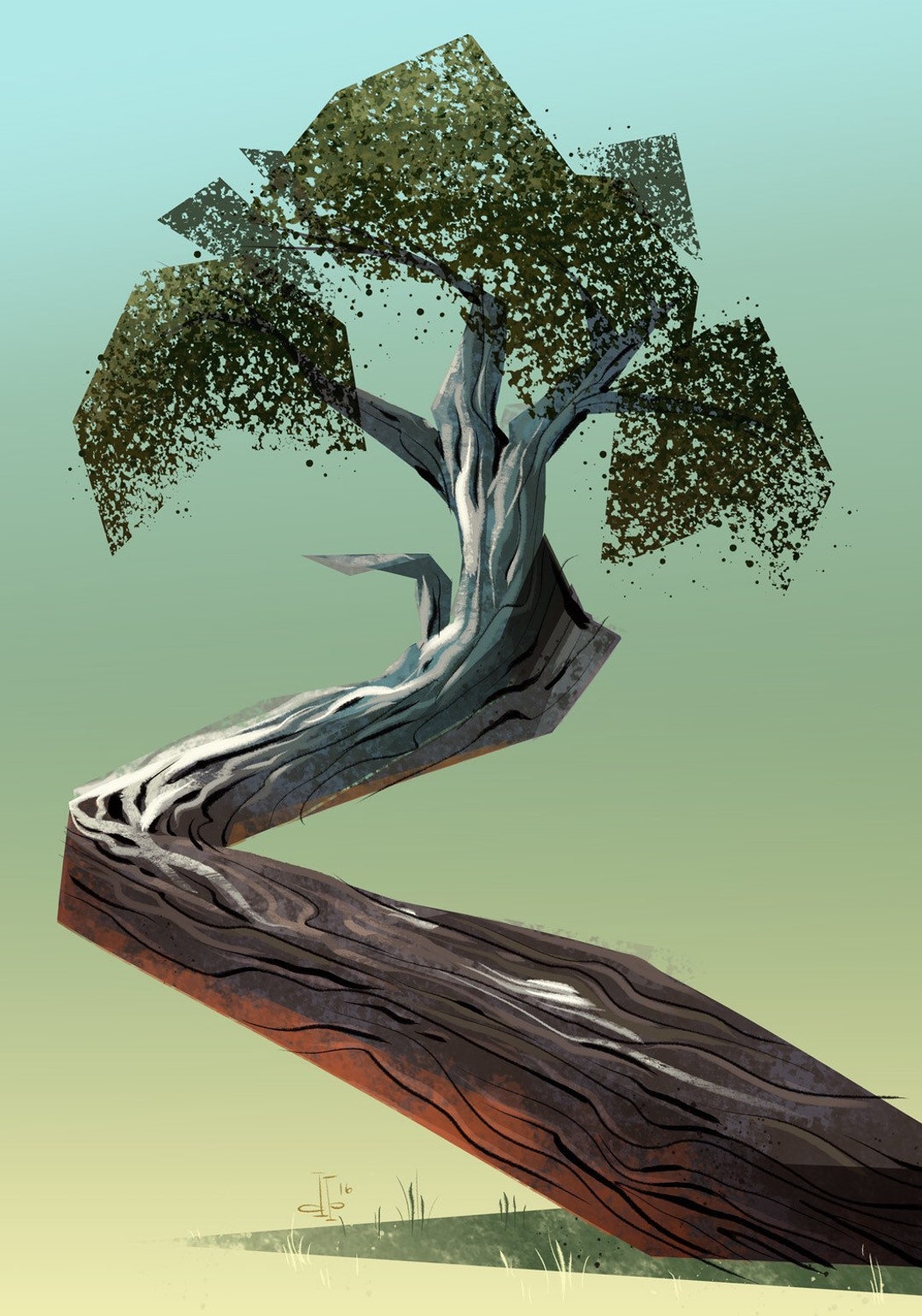 Tree Series: Bent Tree Limited Edition Print - Etsy